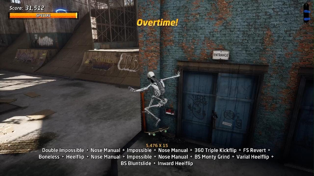 Tony Hawk's Pro Skater 1 + 2 Ripper The Skeleton Gameplay - YouTube