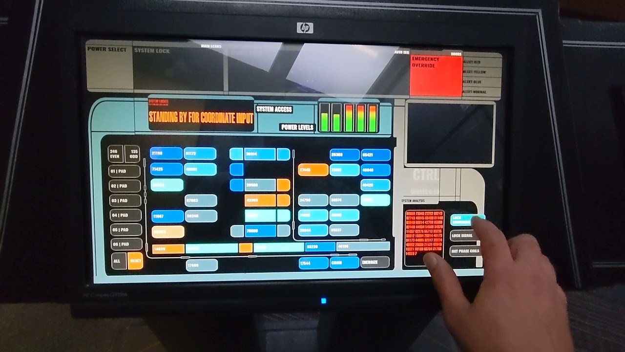 my new lcars design interactive transporter console. - YouTube