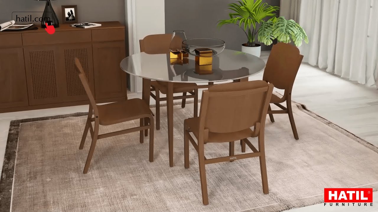 4 Seater Dining Table & Chair Set - HATIL Furniture - YouTube