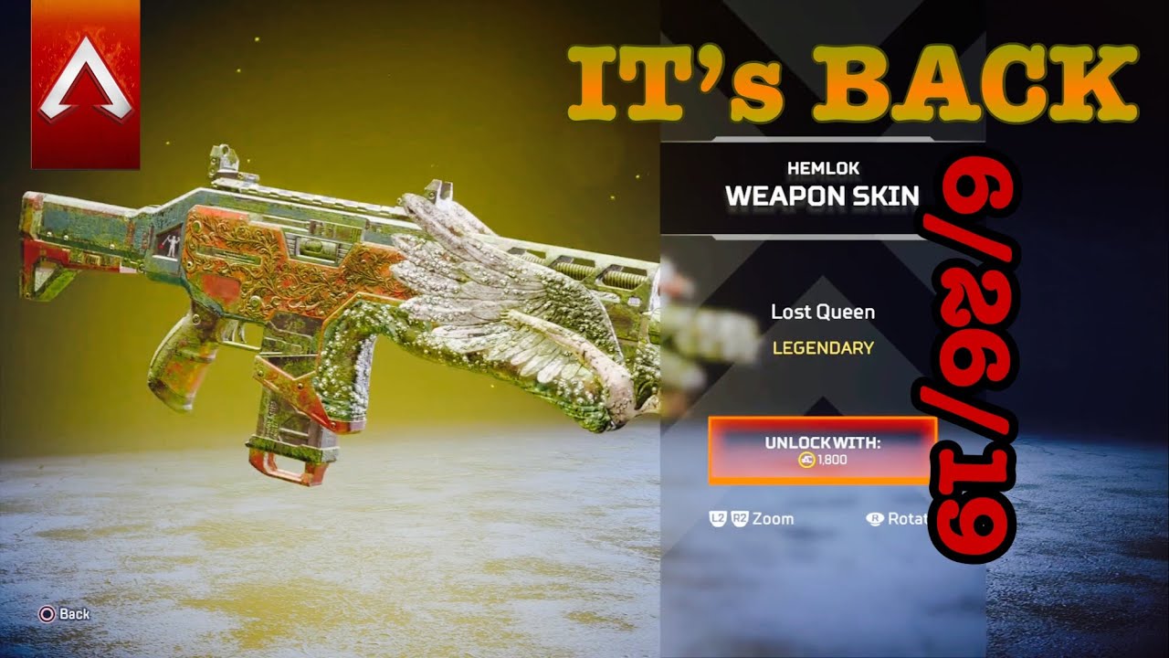 *IT's BACK* "Lost Queen" Legendary HEMLOCK Skin - YouTube