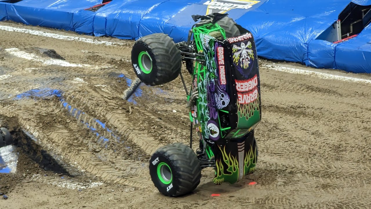 Monster Jam Cincinnati 2023 - Grave Digger Winning Freestyle Run - Full ...