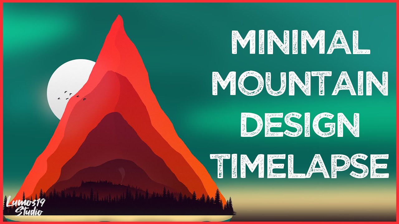 Minimal Mountain - Graphic Design Speed Art (Timelapse) PART 1 - YouTube