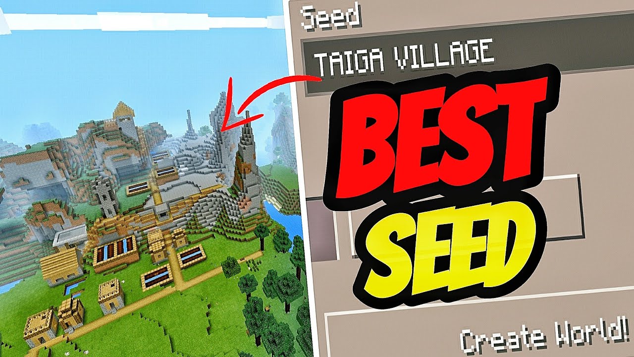 BEST MINECRAFT(CRAFTSMAN)VILLAGE SEED! TAIGA VILLAGE SEED IN CRAFTSMAN ...