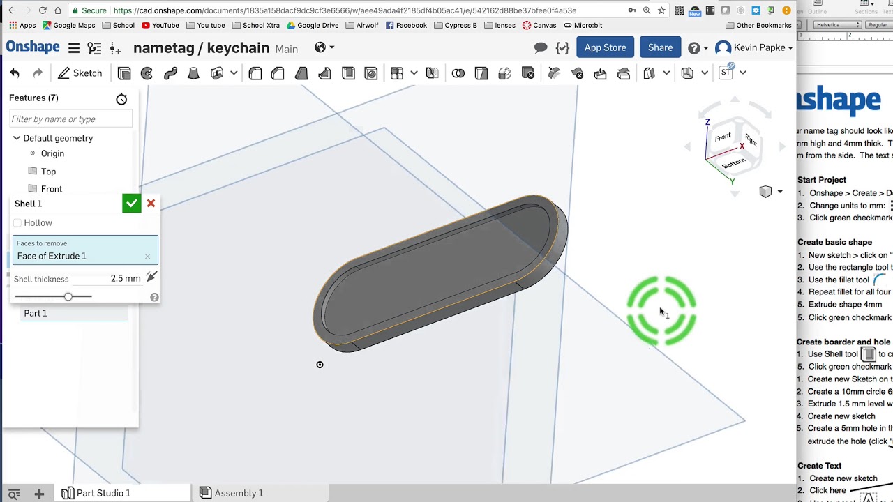 Onshape - Nametag - YouTube
