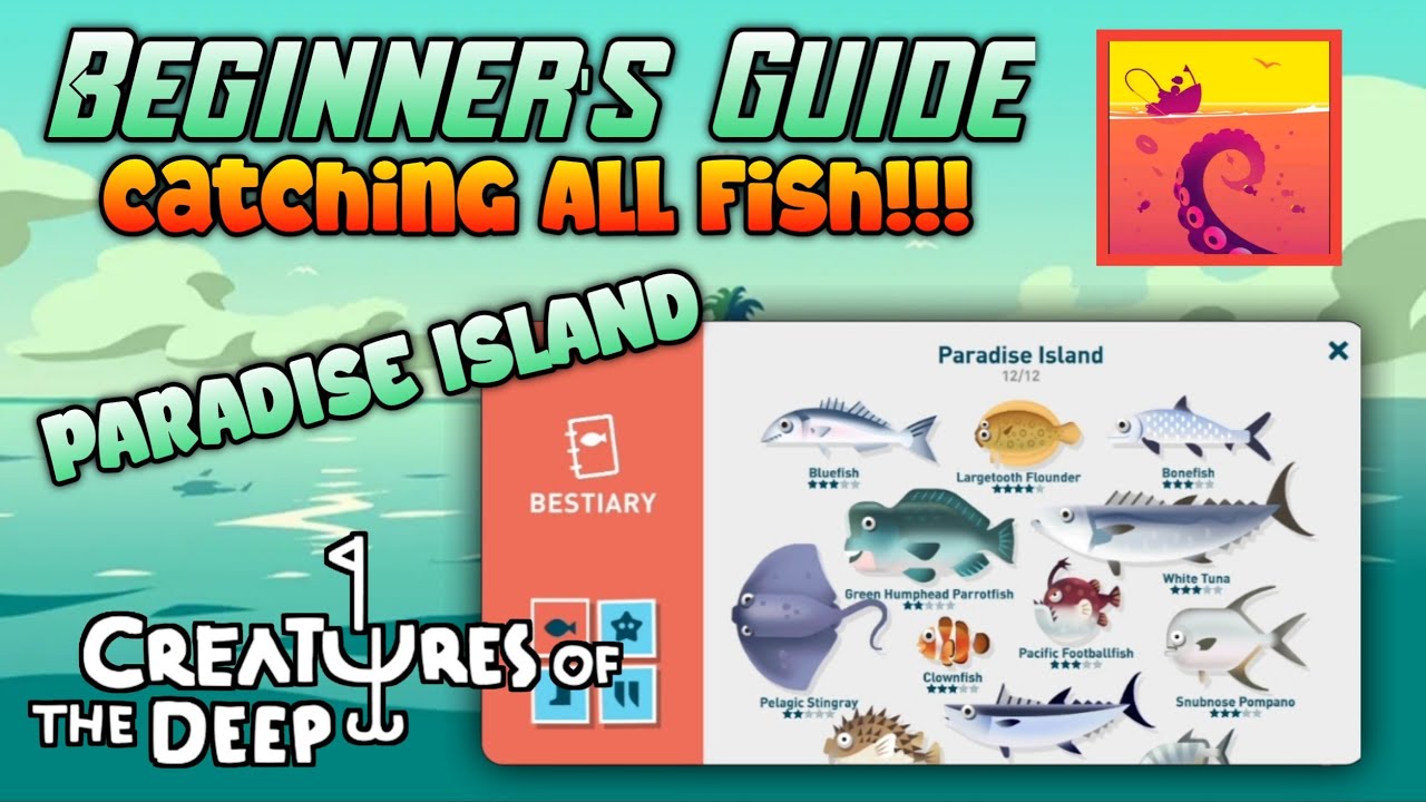 CATCHING ALL FISH IN PARADISE ISLAND DAY AND NIGHT - CREATURES OF THE ...