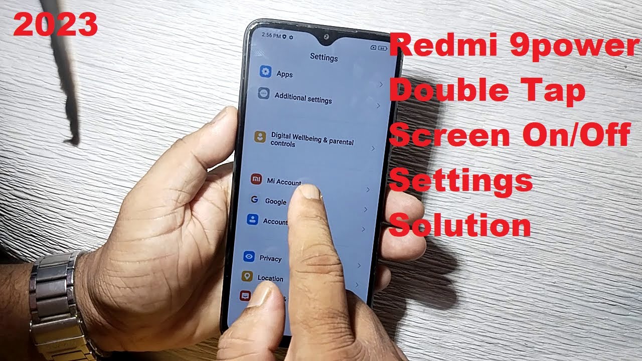 Redmi 9 Power Double Tap Screen On/Off Settings ! - YouTube