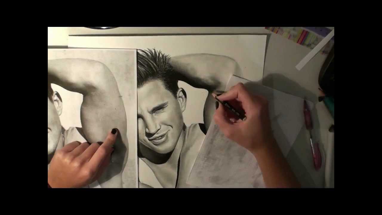 Channing Tatum speed drawing - YouTube