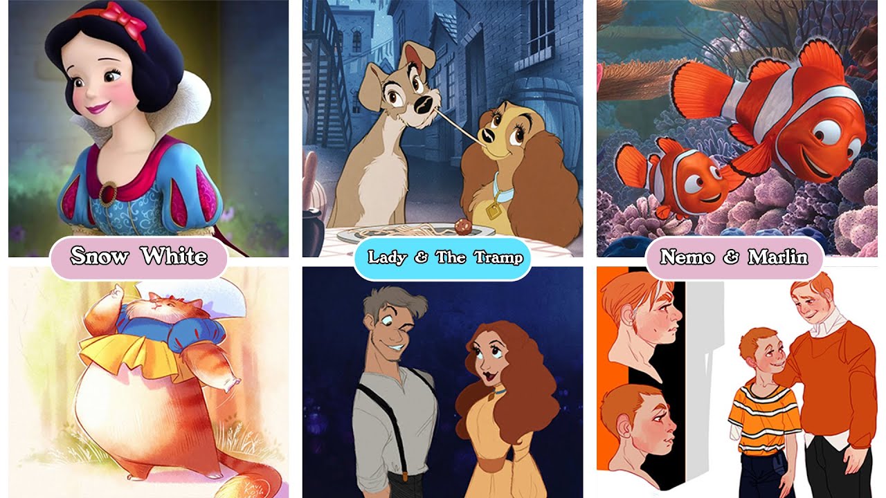 Comparison : Disney Characters Turned Into Humans And Humans Into ...