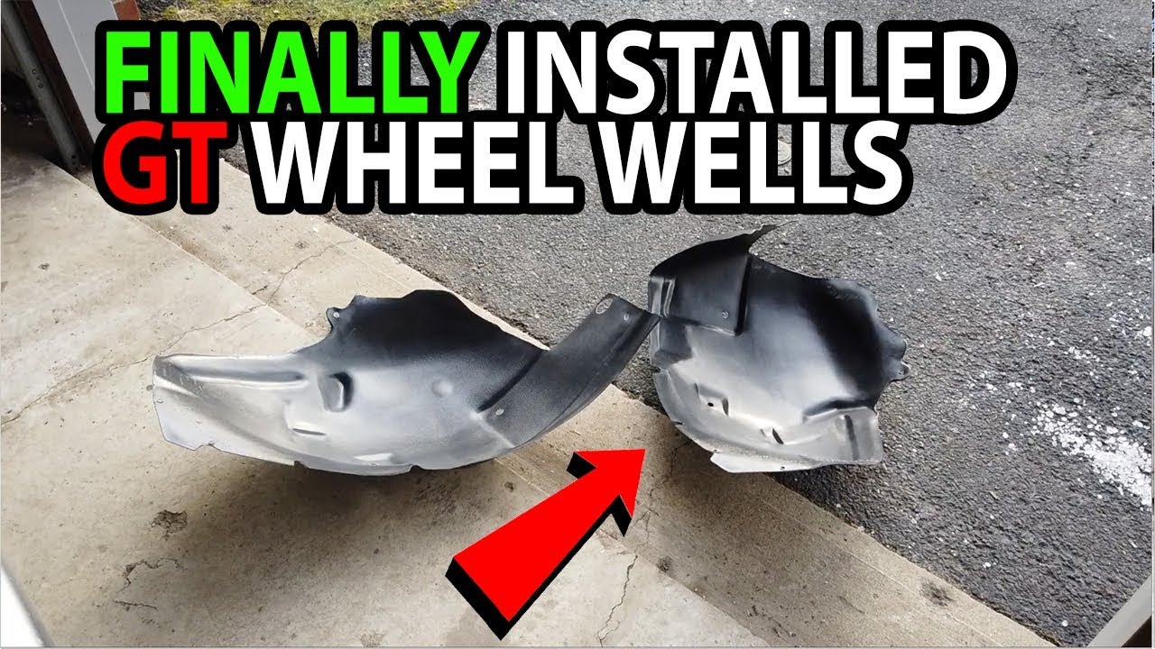 How to Install GT Front Splash Guards Wheel Wells on 05-09 Mustang V6 ...