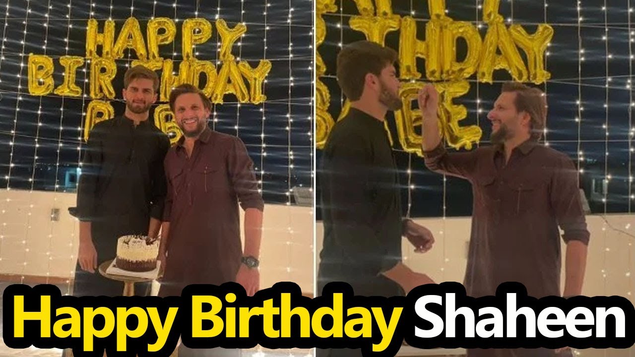 Shaheen Afridi Birthday || Shahid Afridi Celeberate Shaheen Afridi ...