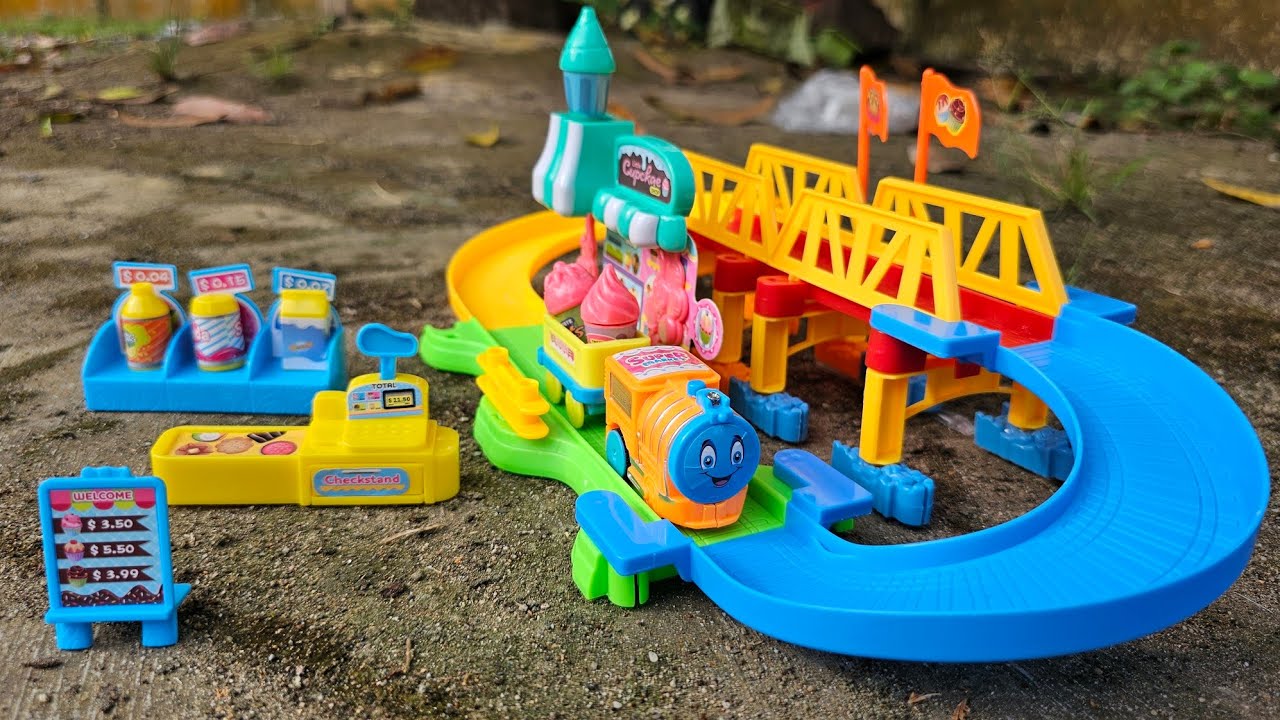 Unboxing dan Merakit Mainan kereta Api Sweet Train Railway Set - YouTube