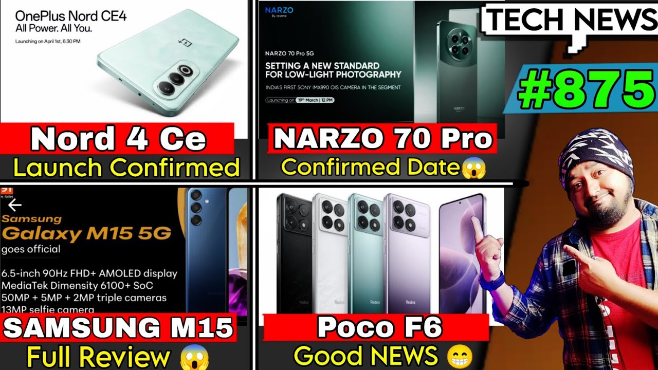 One plus nord 4 ce, Poco f6, Narzo 70 pro, Realme 12x, Vivo t3, Pixel ...