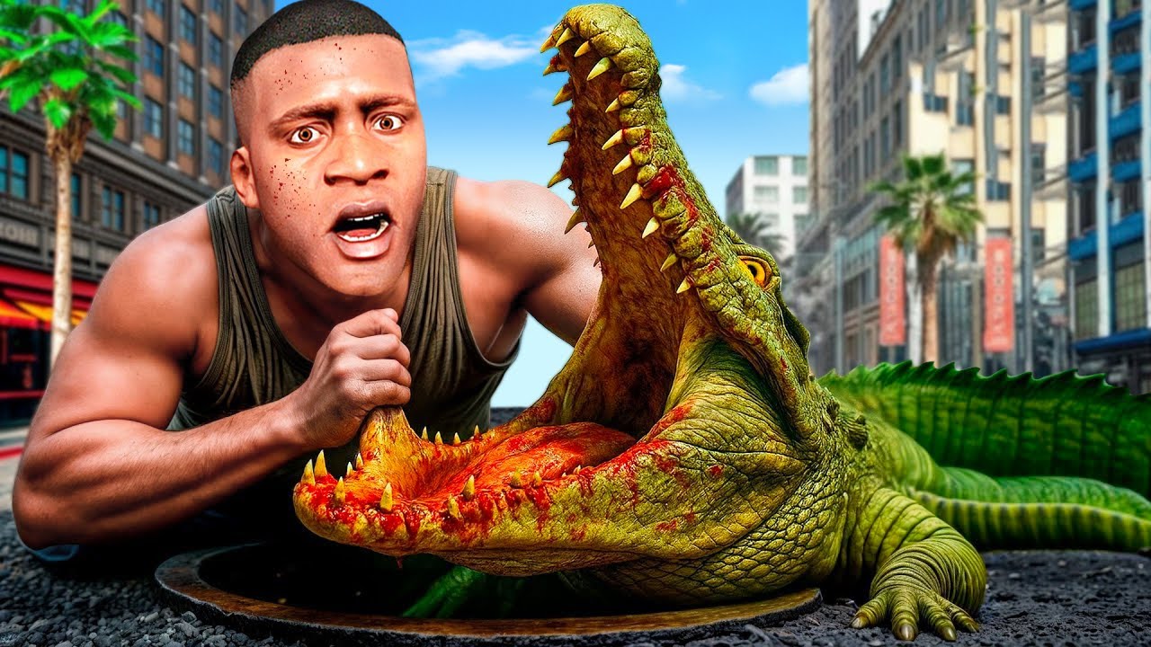 J'AI TROUVÉ UN CROCODILE GÉANT SUR GTA 5 ! - YouTube