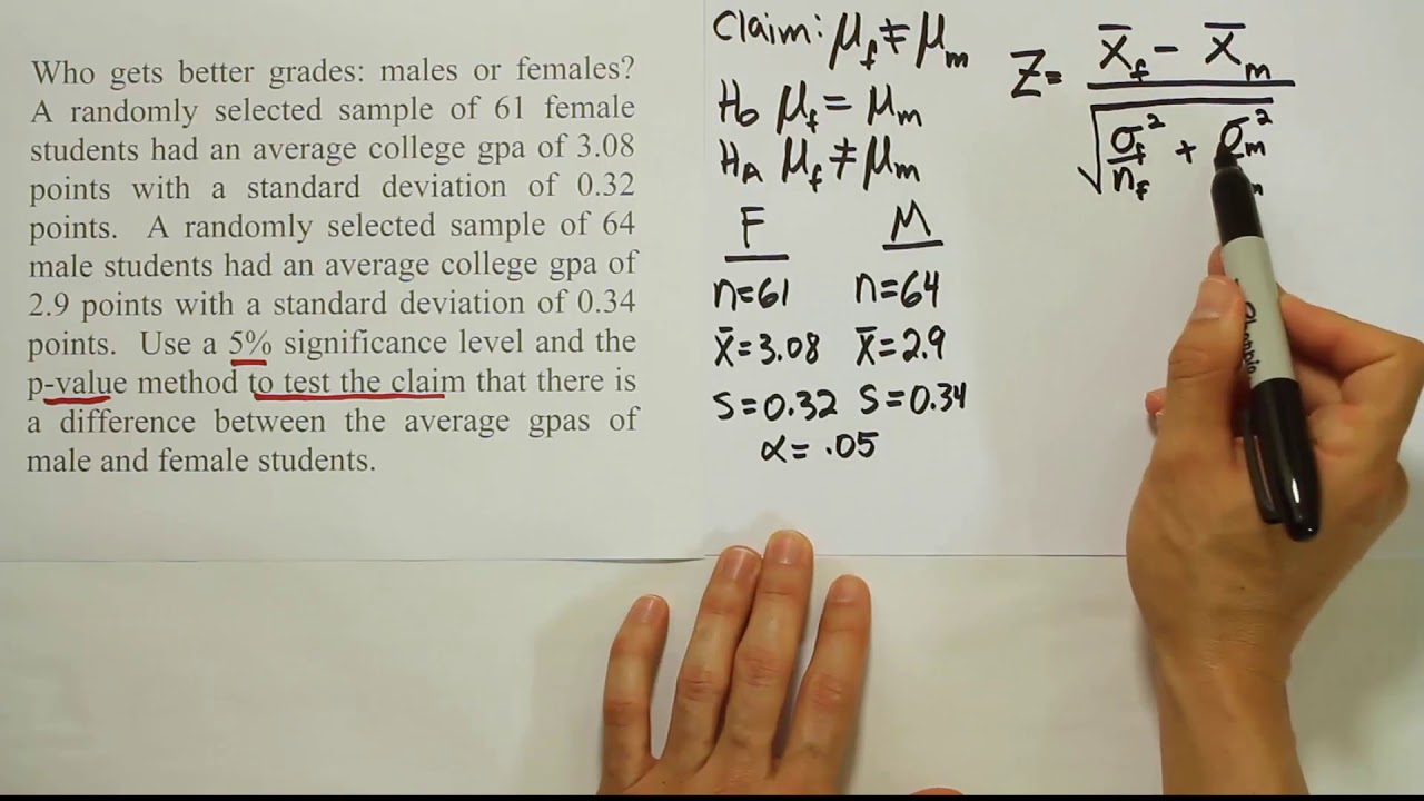 Z Test For The Difference Between Two Means Problem 1 YouTube z-test-for-the-difference-between-two-means-problem-1-youtube