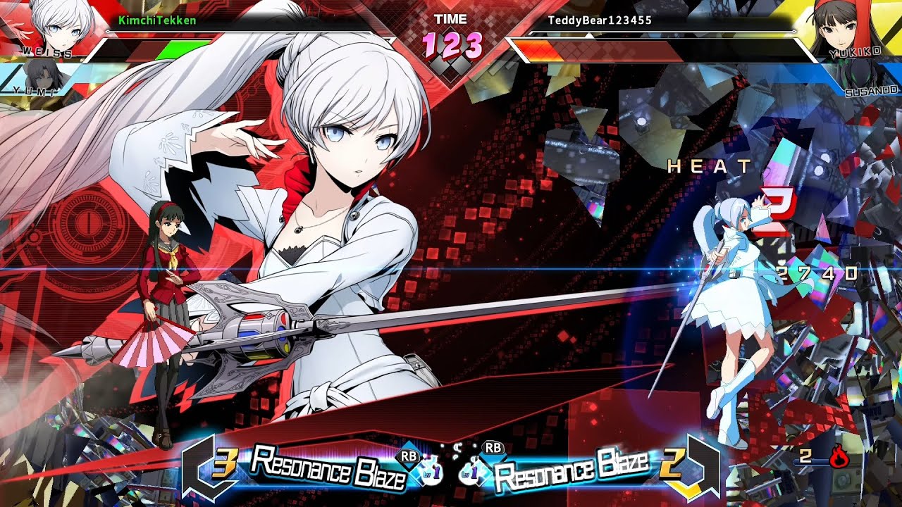 BlazBlue: Cross Tag Battle match - Yumi, Weiss vs. Susano'o, Yukiko ...