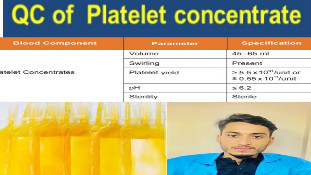 QC ( Quality Control ) of platelets Concentrates . - YouTube