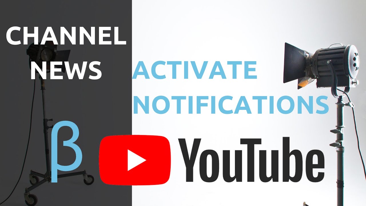 CHANNEL NEWS | ACTIVATE NOTIFICATIONS - YouTube