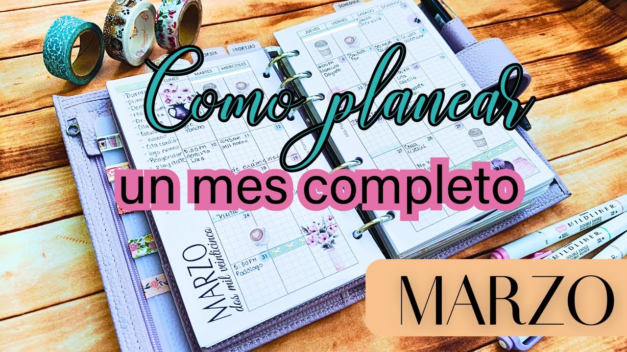 Como planear tu mes | PLANEA MARZO | Agenda personal - YouTube