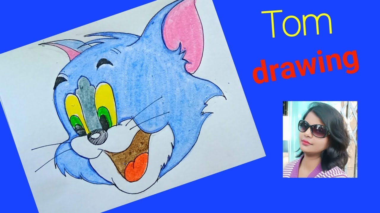 How to draw tom with oil pastel /tom painting/tom drawing colour - YouTube