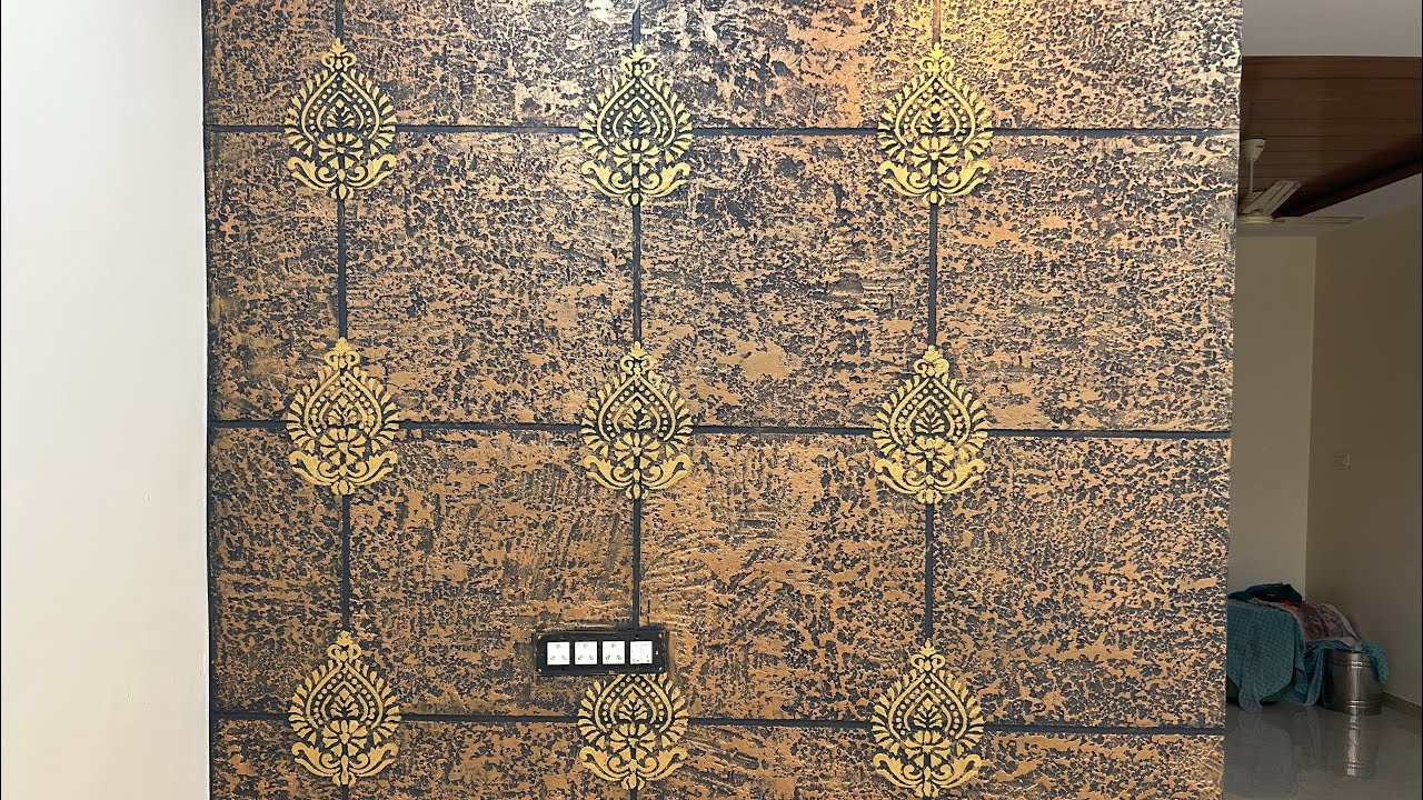 New signature wall texture design in hall | हॉल में डिज़ाइन टेक्सचर ...