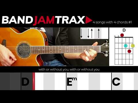 4 Chord Medley#1 - Various Artists | EASY GUITAR LESSON | Scrolling Chords & Lyrics