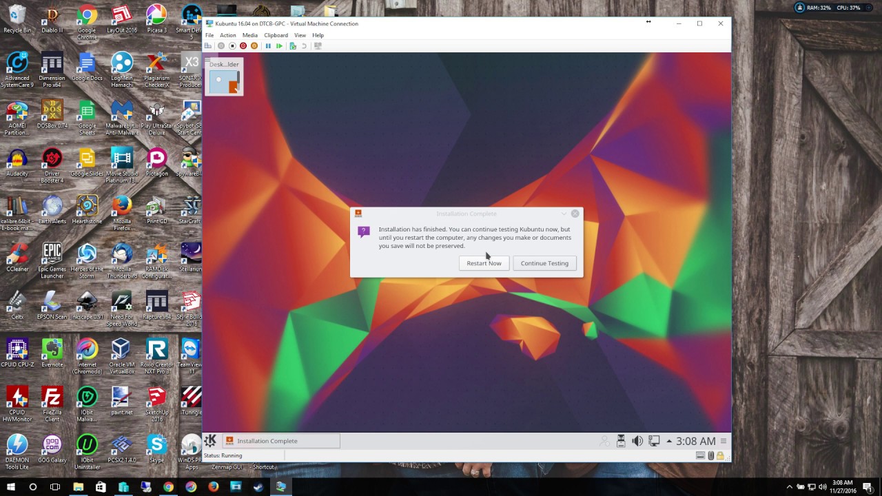 How to Perform a Clean Install of Kubuntu Linux 16.04 LTS - YouTube