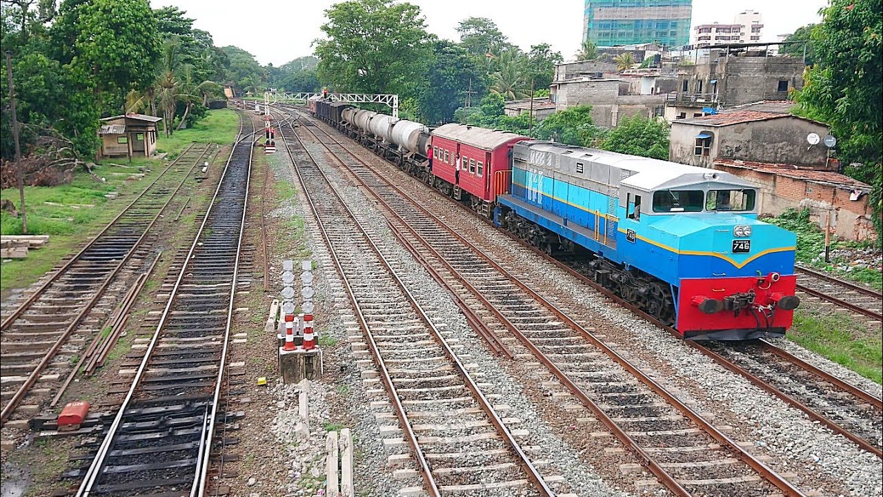 class m4 diesel locomotive 🚂 hauling oil train in sri lanka 🇱🇰 ...