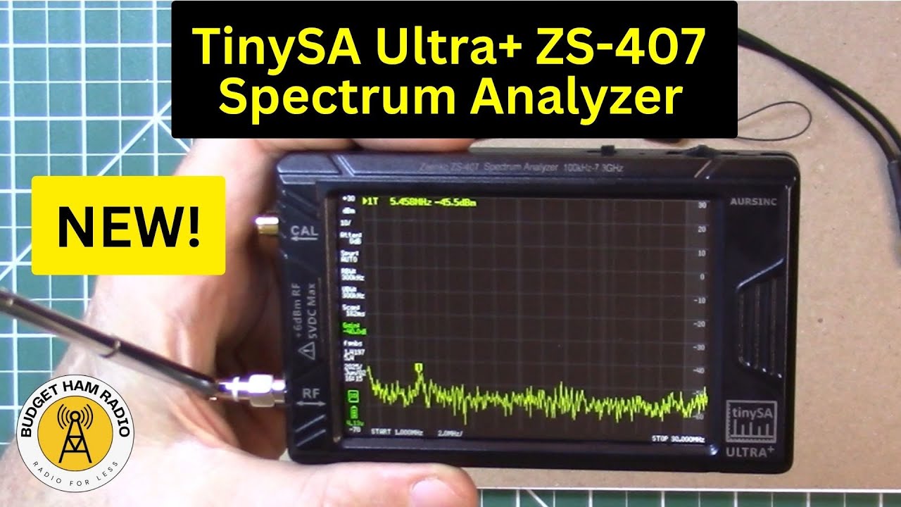 TinySA Ultra+ ZS-407 Spectrum Analyzer - YouTube