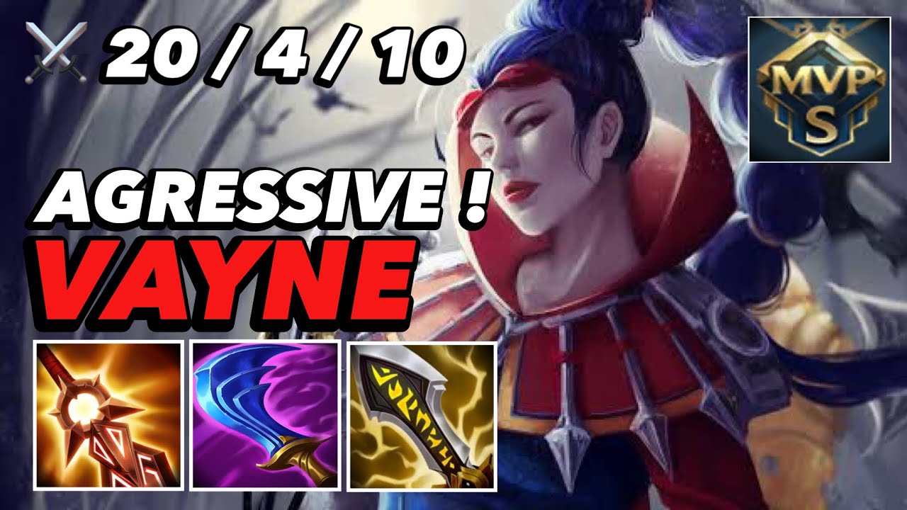 WILD RIFT VAYNE : CARRY IS INSANE BUILD IN PATCH 3.4c 20 KILL ...