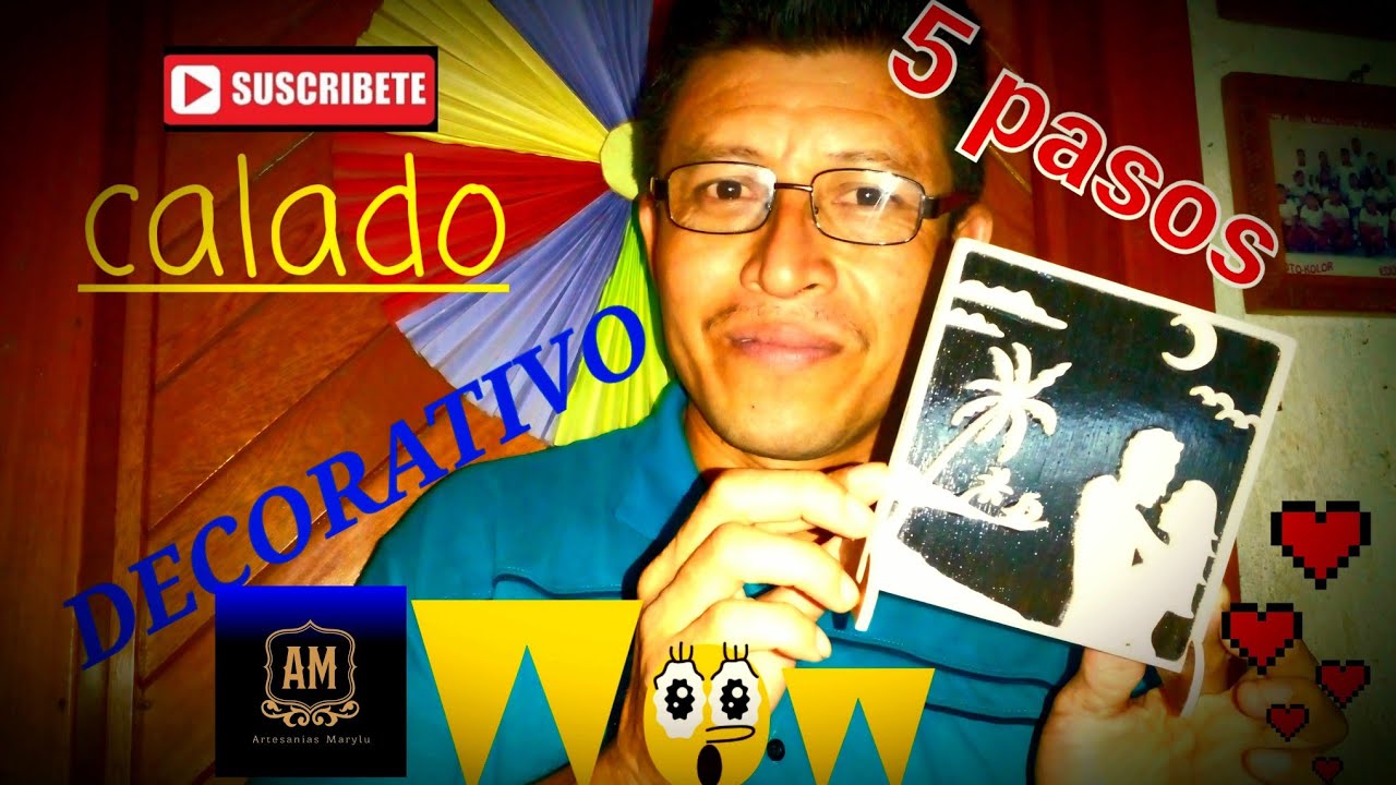 Tutorial cuadro decorativo CALADO en madera con solo 5 Pasos😱 || Fácil ...