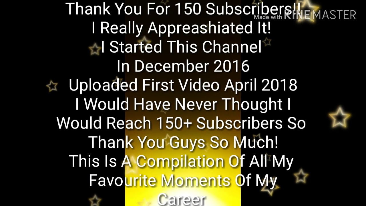Thank You So Much For 150+ Subscribers - YouTube