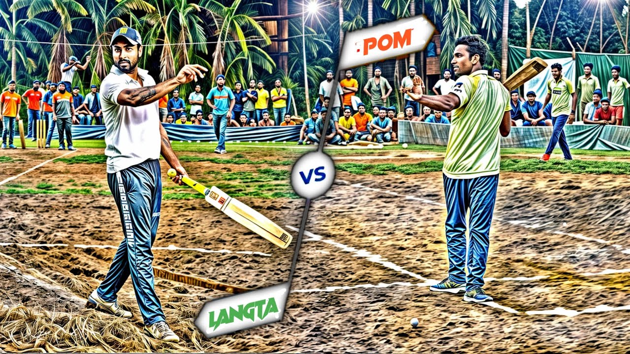 Langta da vs Pom da [ Plastic ball cricket tournament 2024 ] - YouTube