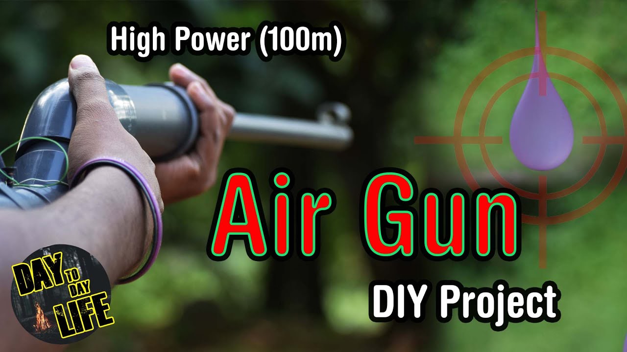 How to make powerful Air Gun at home | DIY Air Gun | ගෙදරදිම වායු ...