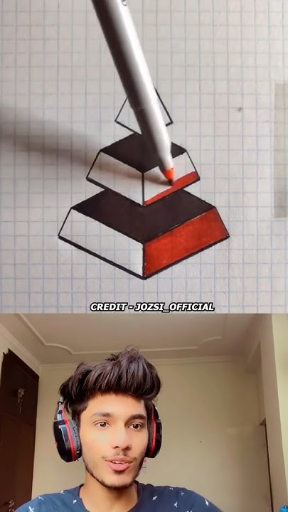 How To Draw A 3D Triangle - YouTube