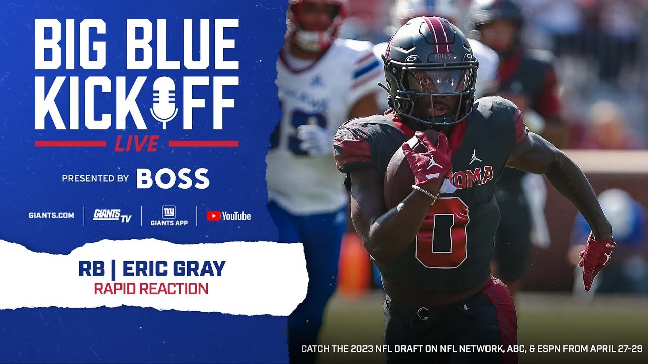 Giants Draft Eric Gray INSTANT REACTION | Call in now! (201) 939-4513 ...