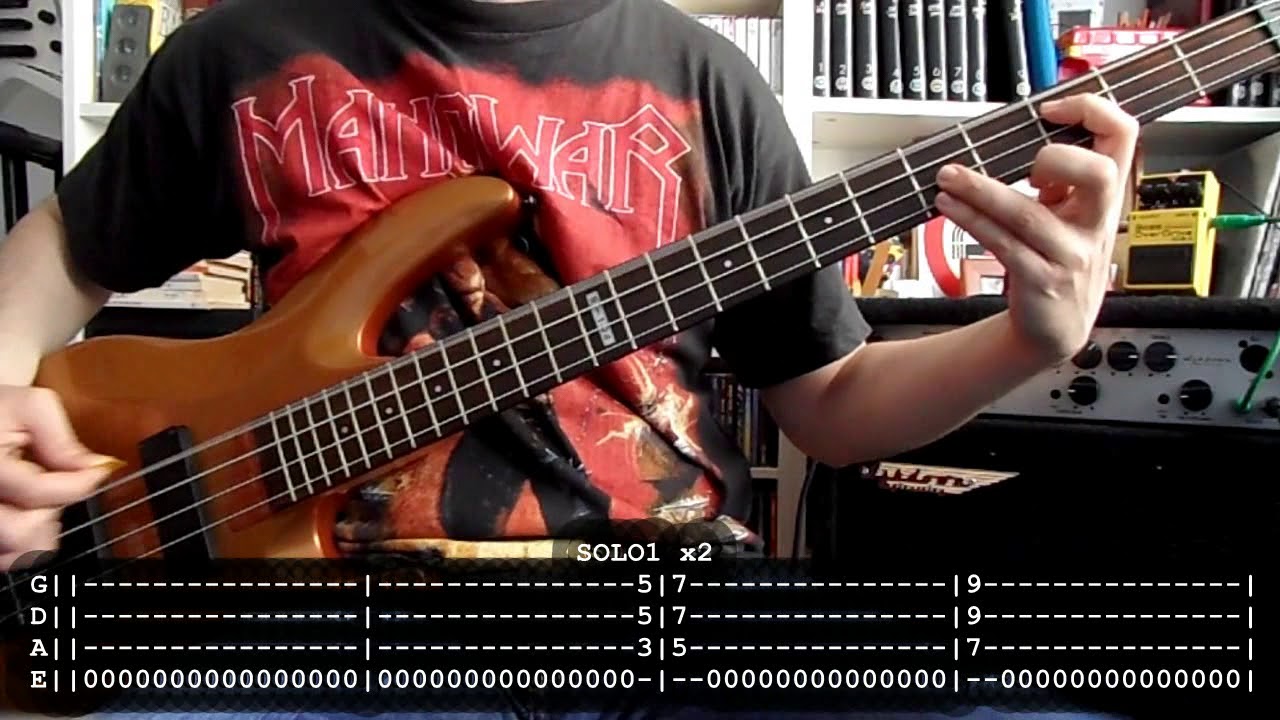 MANOWAR - Number 1 (bass cover w/ Tabs) - YouTube