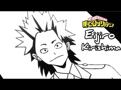 How to draw Eijiro Kirishima From Boku No Hero Academia - YouTube