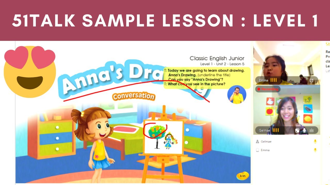 51talk Class Sample Lesson I Emma I Level 1 - YouTube