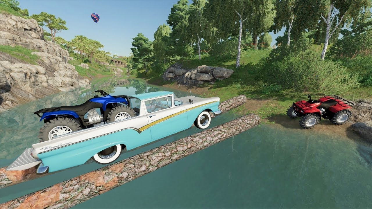 Camping on island and driving ATV on castle | Farming Simulator 22 ...