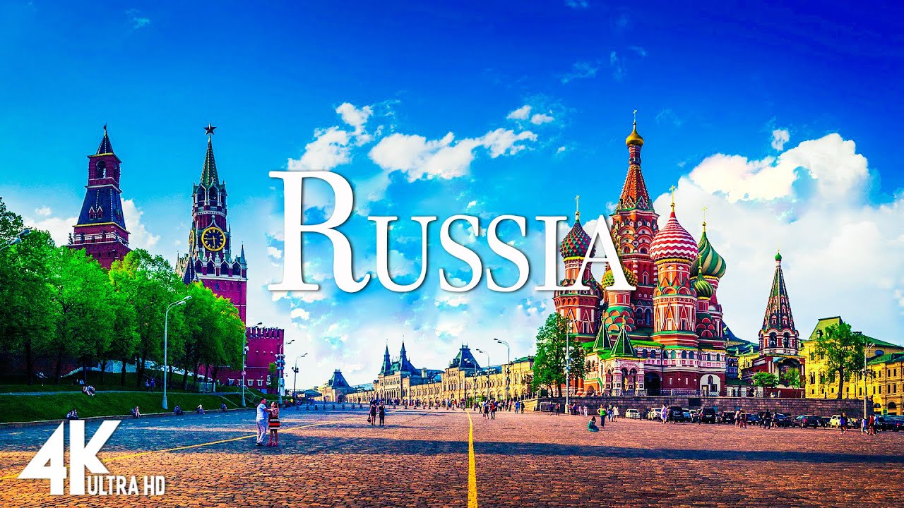 FLYING OVER RUSSIA (4K UHD) - Relaxing Music Along With Beautiful ...