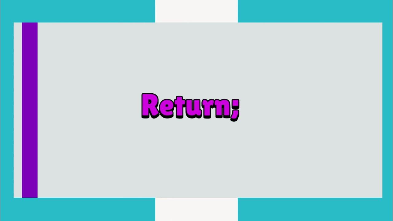 Return keyword for Exit from IF Statement - Unity C# - YouTube