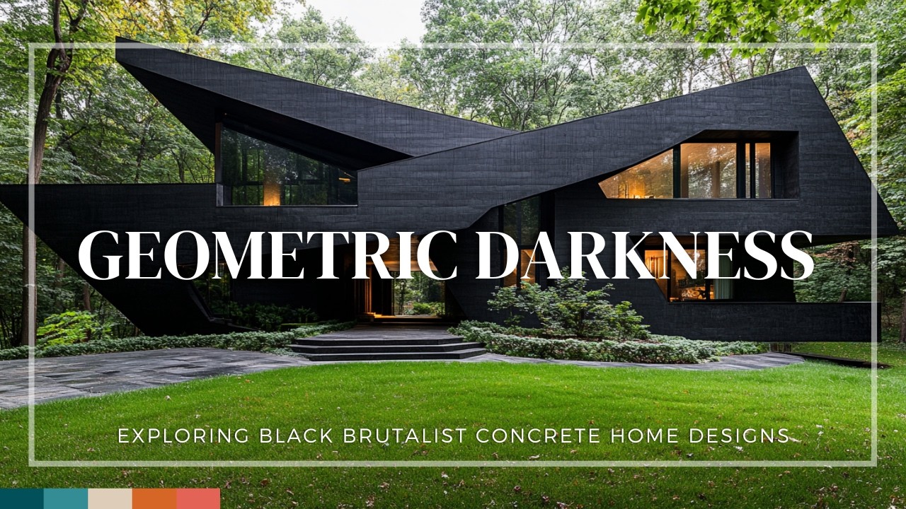 Geometric Darkness: Exploring Black Brutalist Concrete Home Designs ...
