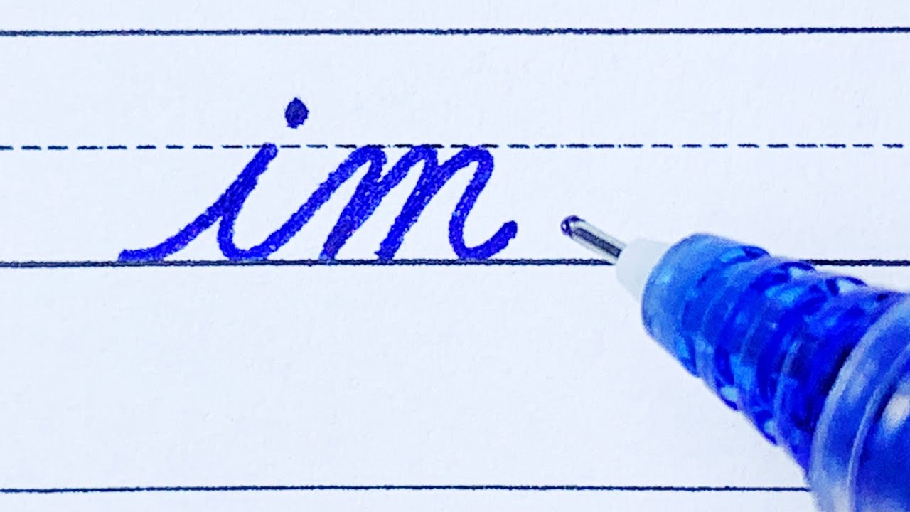 Cursive Writing | How to connect cursive letters i and a to z | English ...