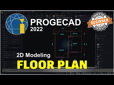 ProgeCAD 2022 2D Drafting Floor Plan Tutorial For Beginner
