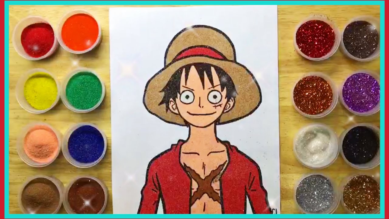Tô Màu Tranh Cát Luffy One Piece Sau 2 Năm -Sand Painting Toys: Luffy ...
