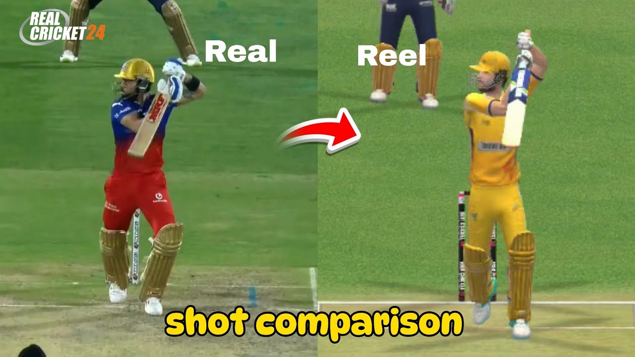 Real cricket 24 Shots vs Real Life Cricket Shots 🎮🏏 | Ultra Real ...