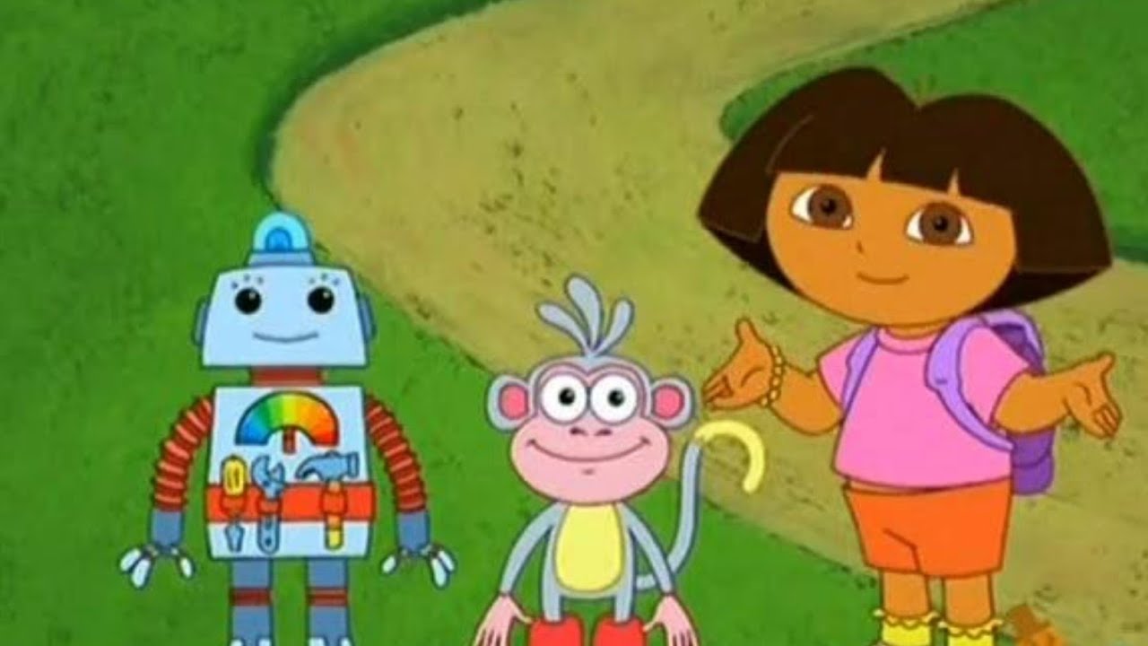 Dora and boots with robot 🤖 | Dora and Boots coloring book - YouTube