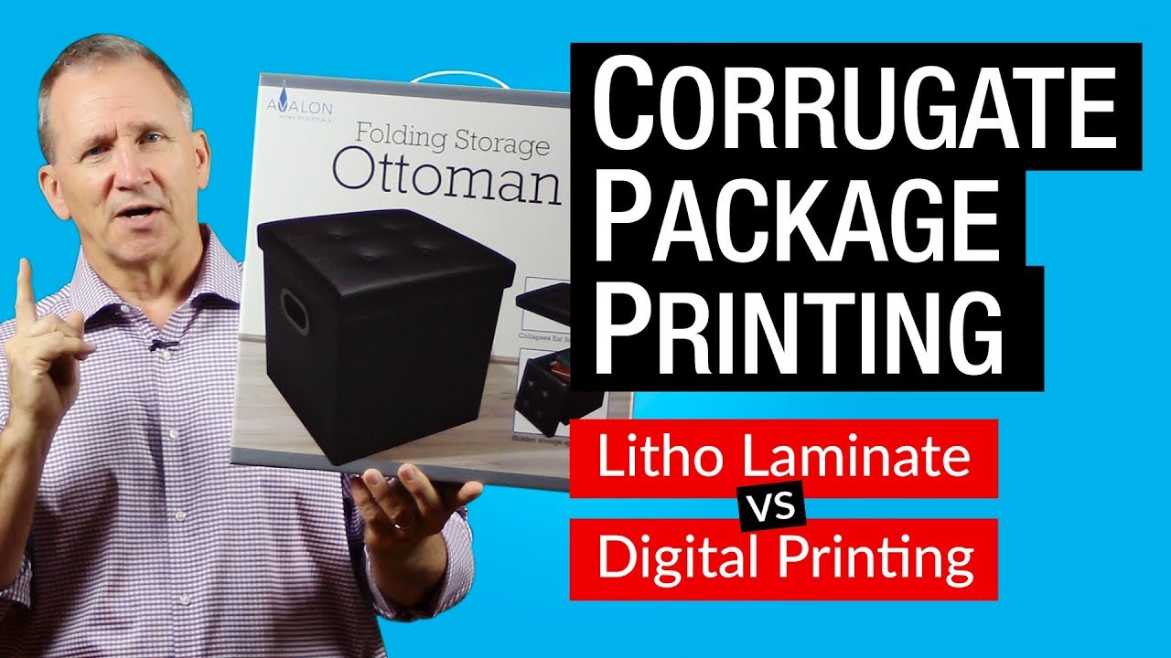 Corrugate Package Printing - Litho Laminate vs. Digital Corrugate - YouTube