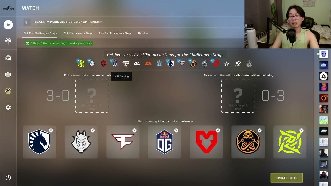 CS:GO Paris 2023 Major Pick Ems' Predictions + Capsules! - YouTube