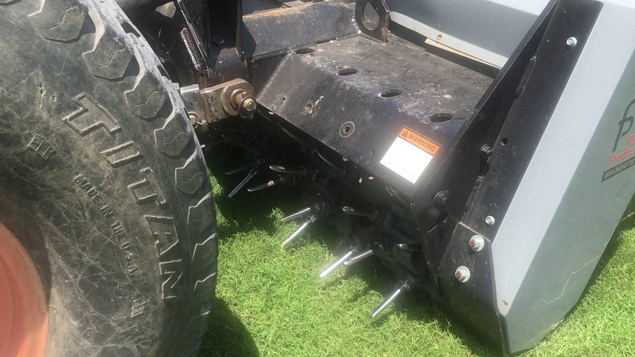Deep tine aeration - YouTube